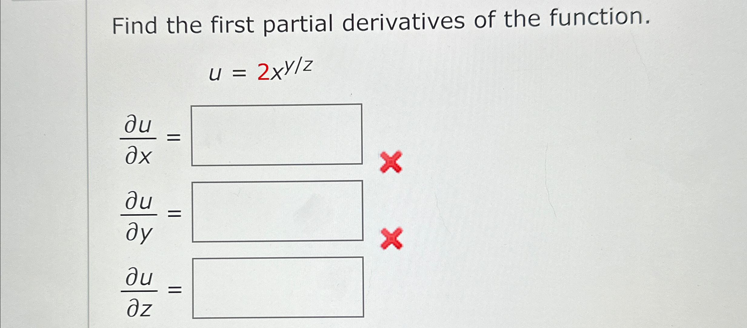 Solved Find the first partial derivatives of the | Chegg.com