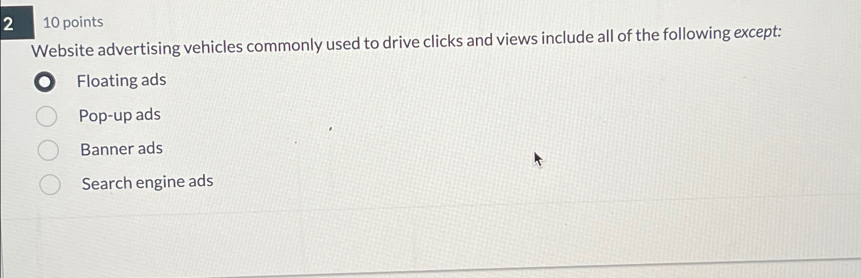 Solved 210 ﻿pointsWebsite advertising vehicles commonly used | Chegg.com