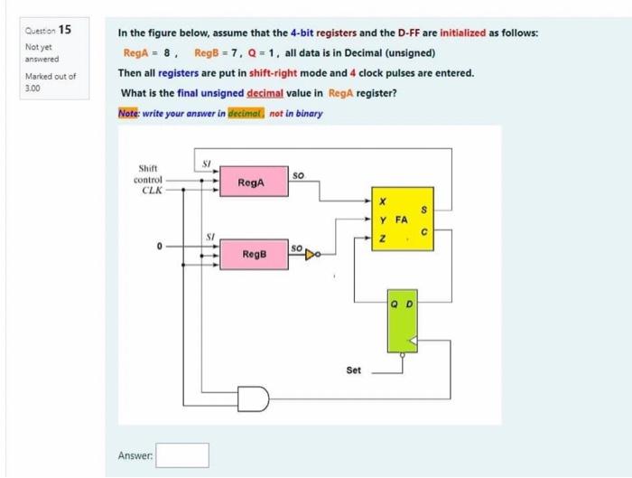 Solved In the figure below, assume that the 4-bit registers | Chegg.com