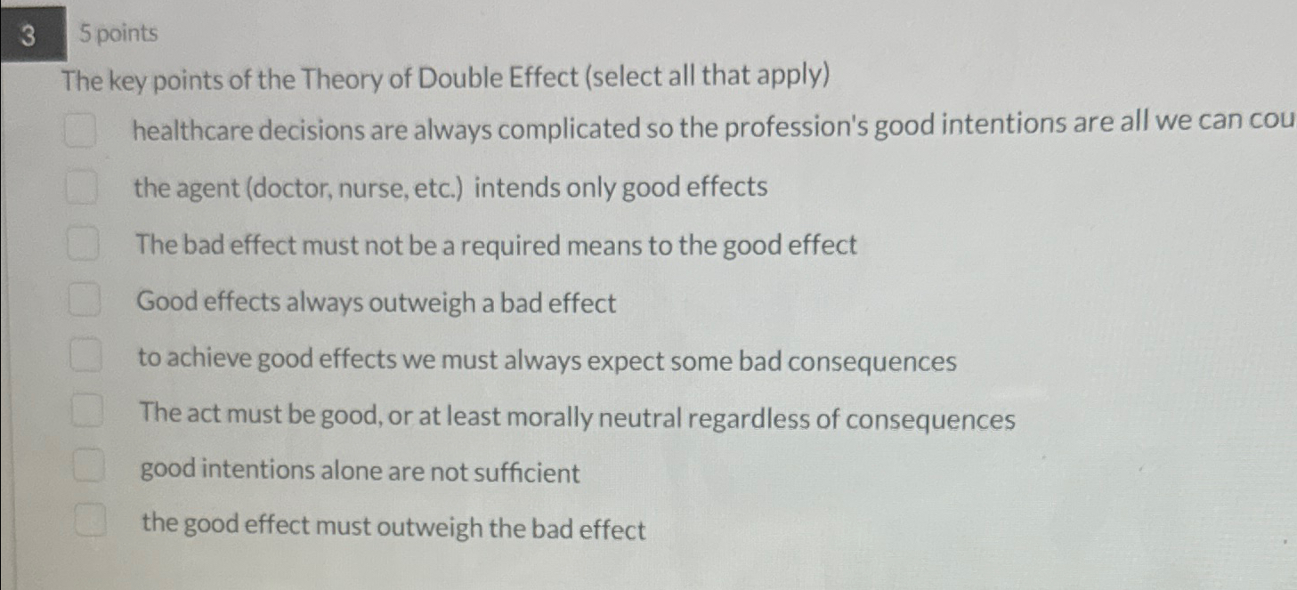 Solved 35 ﻿pointsThe key points of the Theory of Double | Chegg.com