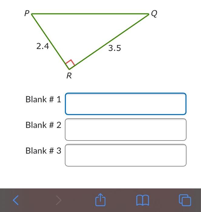 Solved Solve the right triangle PQR (shown below) by finding | Chegg.com