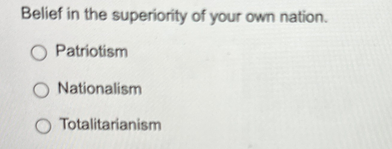 Solved Belief in the superiority of your own | Chegg.com