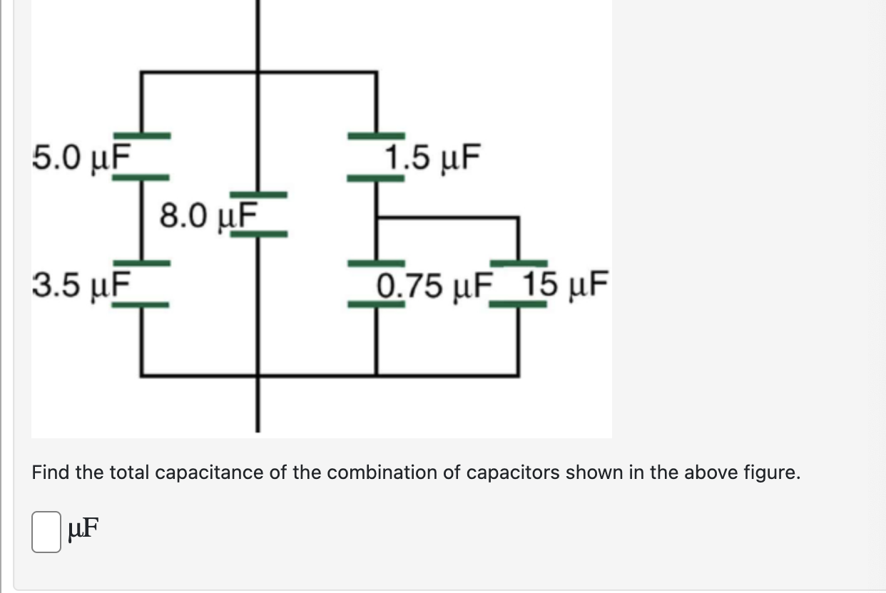 Solved Find the total capacitance of ﻿the combination of | Chegg.com