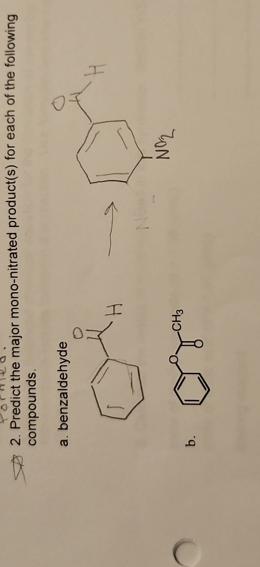 Solved Predict the major mono-nitrated product(s) ﻿for each | Chegg.com