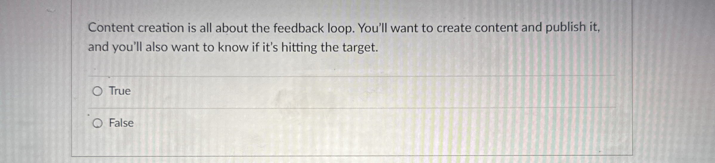 Solved Content creation is all about the feedback loop. | Chegg.com