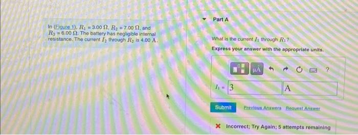 Solved In (Figure 1), R1=3.00Ω,R2=7.00Ω, and R3=6.00Ω. The | Chegg.com