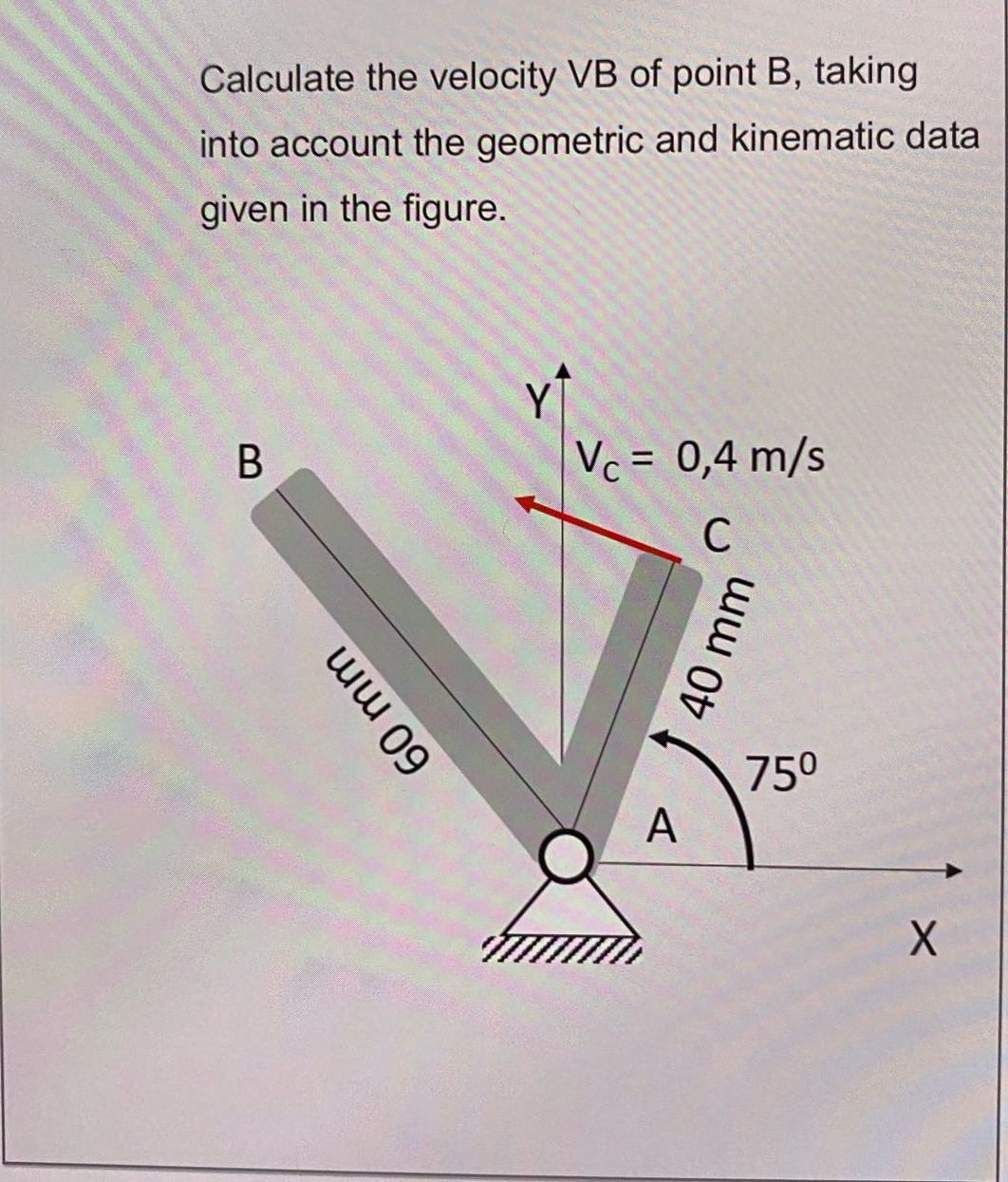Solved The answer is 0.6m/s but i need to know the steps.• | Chegg.com