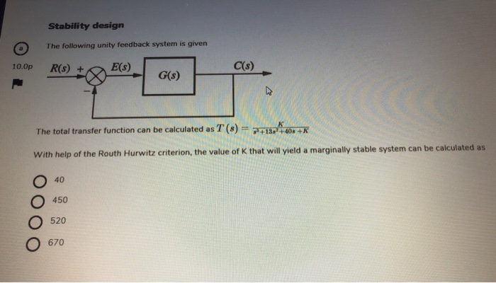 Solved Steady state error The following unity feedback | Chegg.com