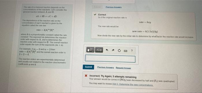 Solved X Incorrect; Try Again; 5 attempts remaining Your | Chegg.com