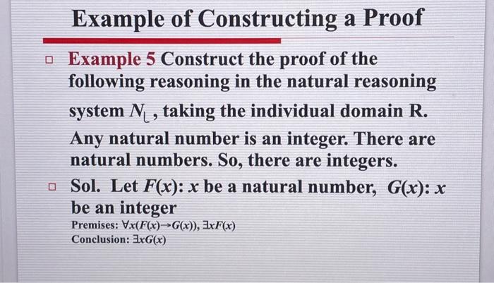 Solved 3. Construct the proof of the following inference in | Chegg.com