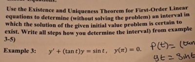 Solved Use the Existence and Uniqueness Theorem for | Chegg.com
