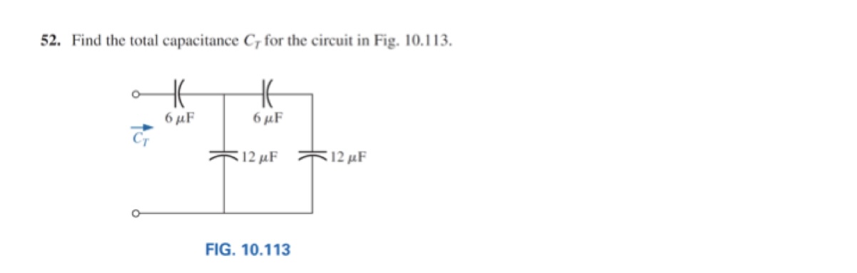 Solved Find the total capacitance CT ﻿for the circuit in | Chegg.com