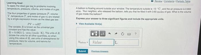 Solved Review Constants I Porodic Table Learning Goal: To | Chegg.com