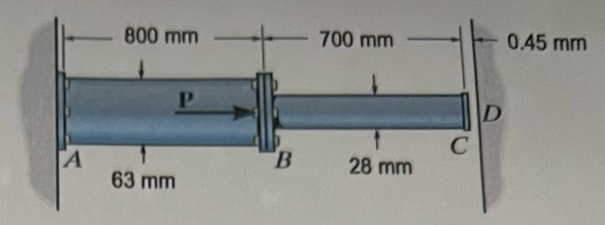 Solved A solid A-36 ﻿steel cylinder assembly before loading | Chegg.com