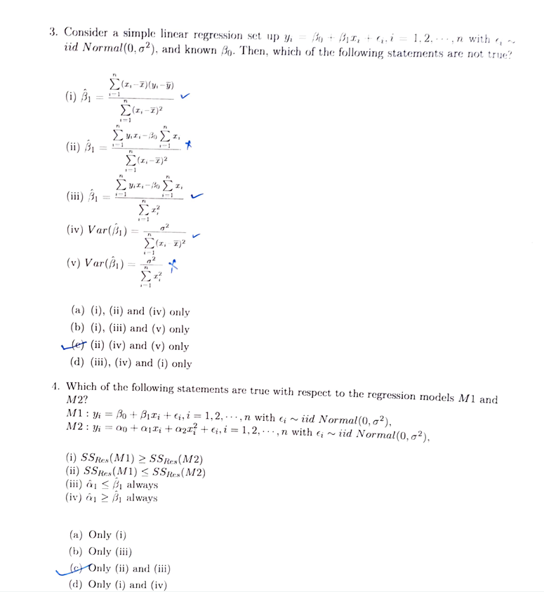 Solved Consider a simple linear regression set up | Chegg.com