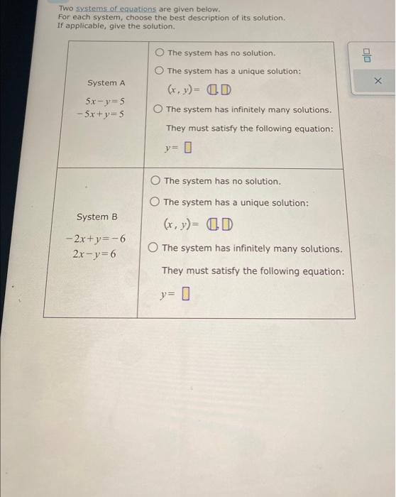 Solved This System Of Equations Is Consistent Dependent