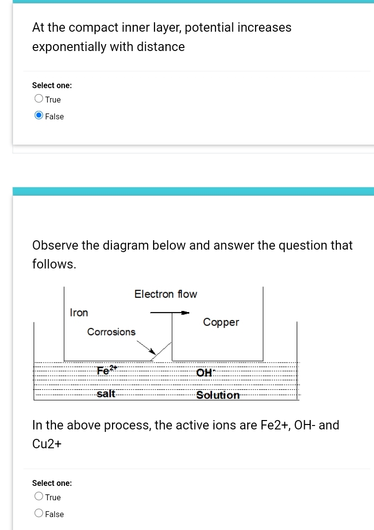 Solved At the compact inner layer, potential increases | Chegg.com