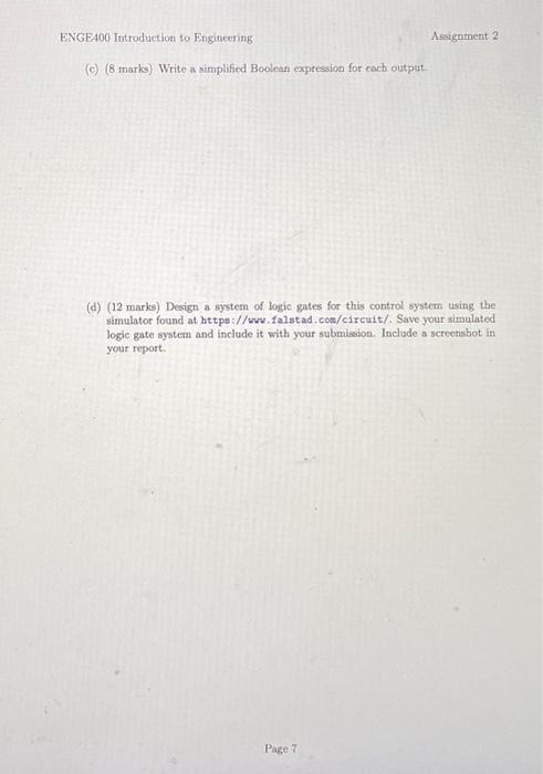 Solved (a) (16 marks) Write a truth table showing all | Chegg.com