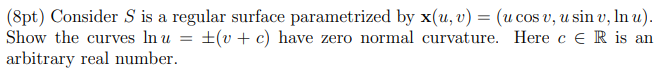 Solved Consider S ﻿is a regular surface parametrized by | Chegg.com