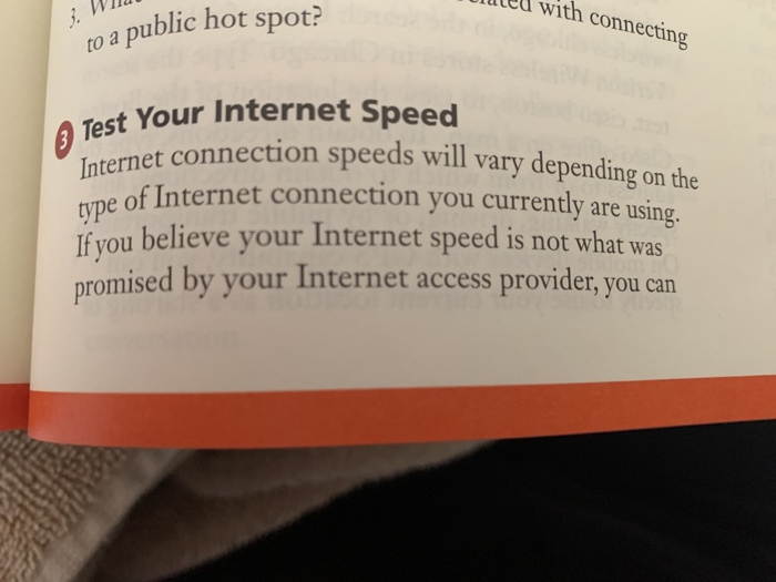 Solved a public hot spot? Test Your Internet Speed Internet | Chegg.com