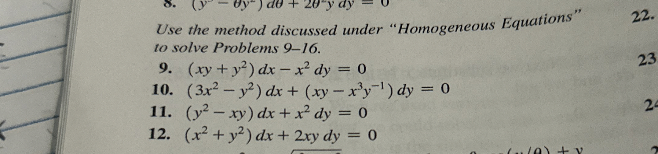 Solved Use the method discussed under "Homogeneous | Chegg.com