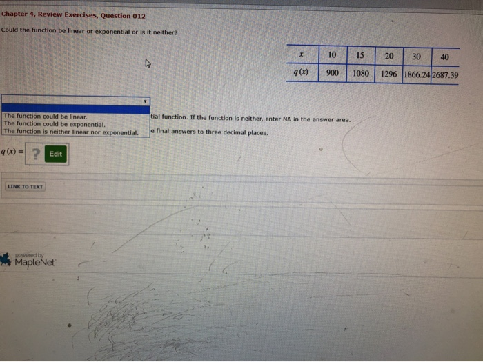 Solved Chapter 4, Review Exercises, Question 012 Could the | Chegg.com
