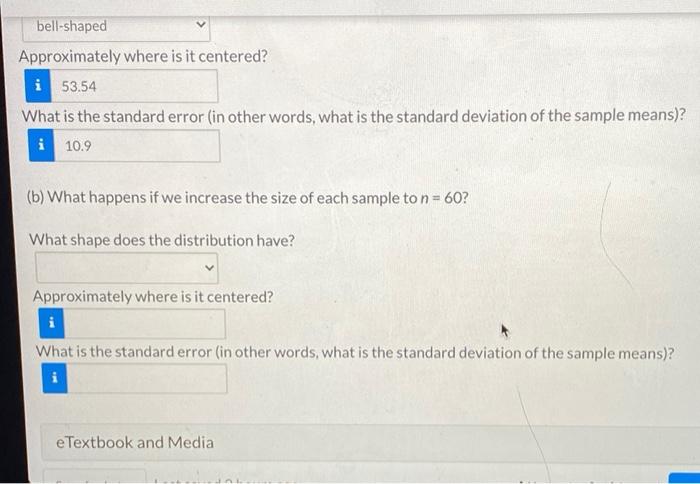 Current Attempt in Progress A Sampling Distribution | Chegg.com