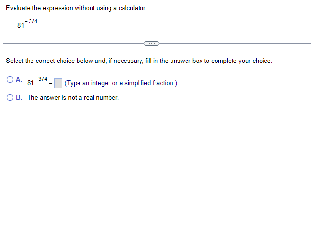 Solved Evaluate the expression without using a | Chegg.com
