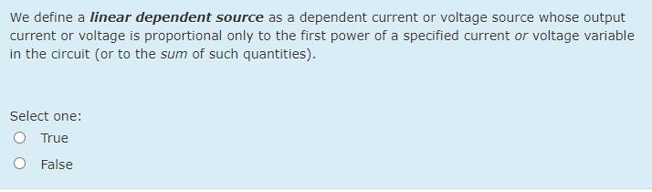 Solved We define a linear dependent source as a dependent | Chegg.com