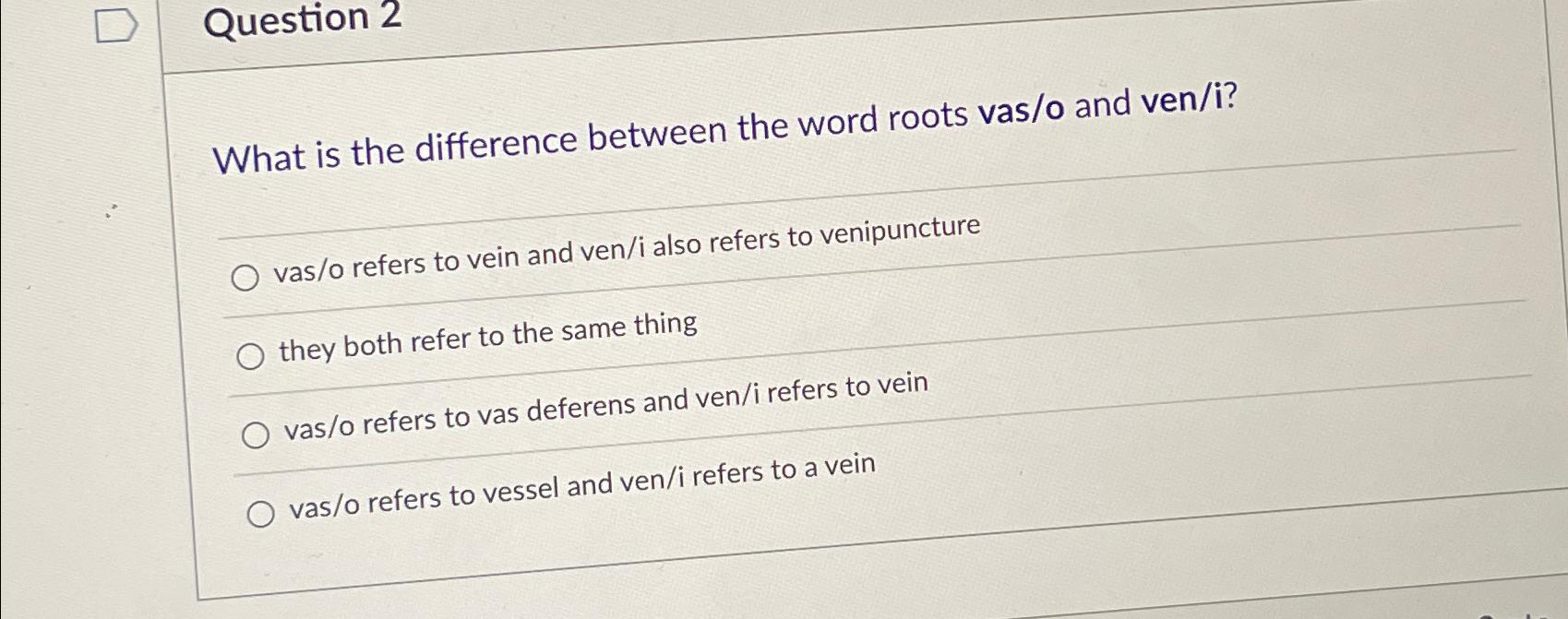 Solved Question 2What is the difference between the word | Chegg.com