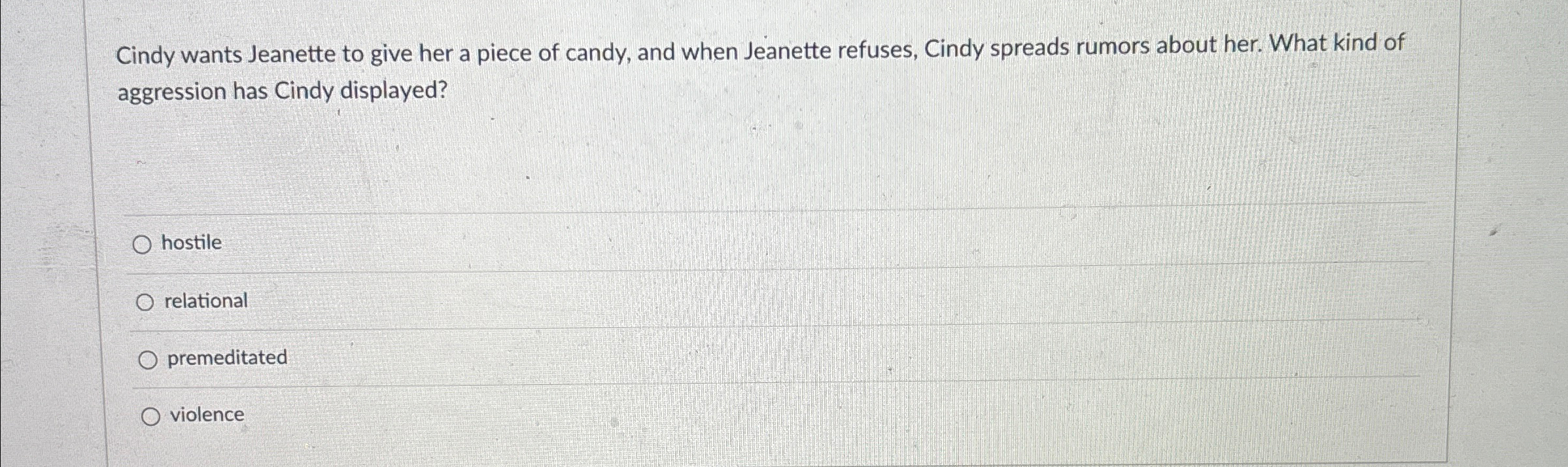 Solved Cindy wants Jeanette to give her a piece of candy, | Chegg.com