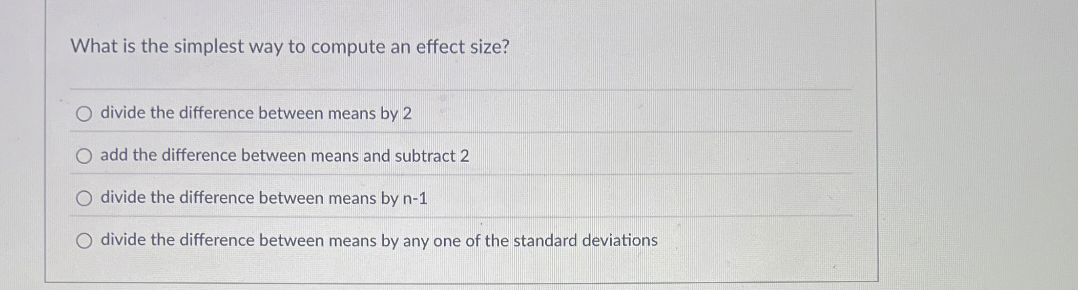 Solved by an EXPERT What is the simplest way to compute an effect | Chegg.com