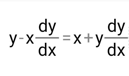 Solved y-x dy dy =x+yi dx dx X | Chegg.com