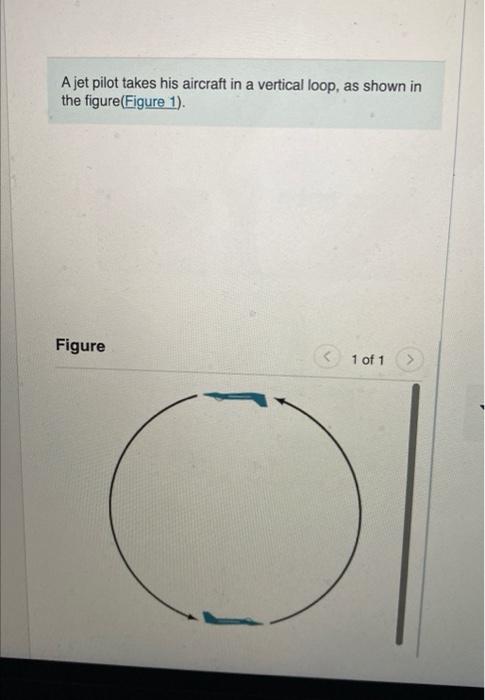 Solved A jet pilot takes his aircraft in a vertical loop, as | Chegg.com