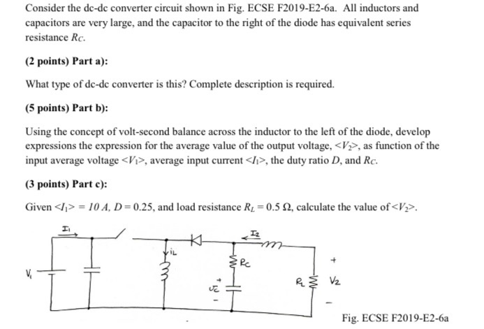 Solved Consider the dc-dc converter circuit shown in Fig. | Chegg.com