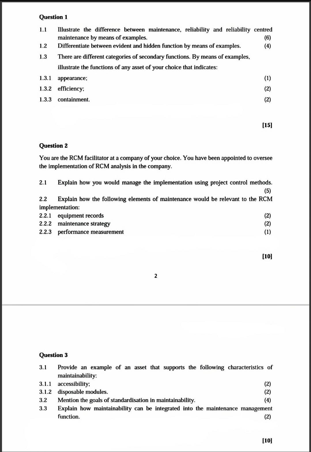 Solved Question 1 1.1 Illustrate the difference between | Chegg.com
