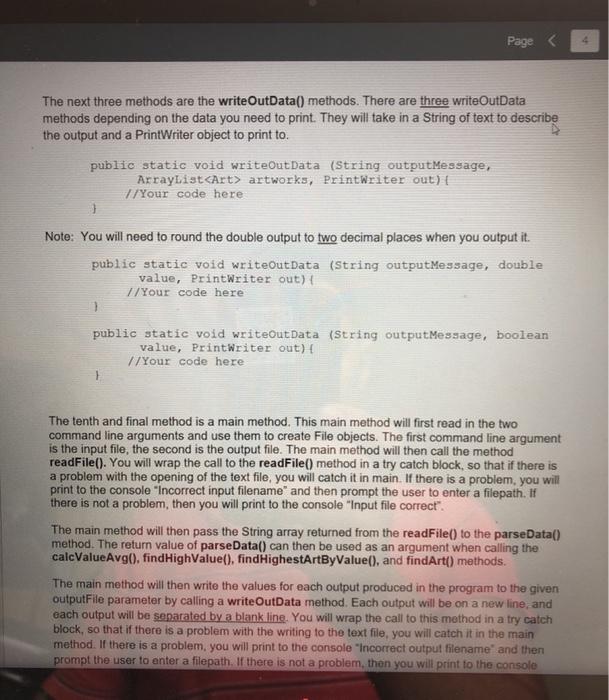 Solved Page Programming Project 7 - Art Analysis Note: When | Chegg.com