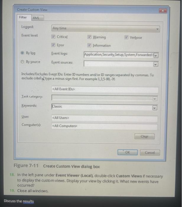 Solved b 4.1:Creating a Custom View in Microsoft Windows | Chegg.com