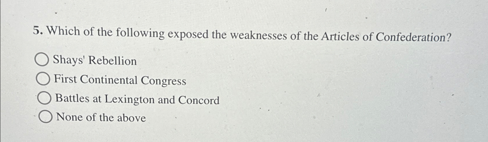 Solved Which of the following exposed the weaknesses of the | Chegg.com