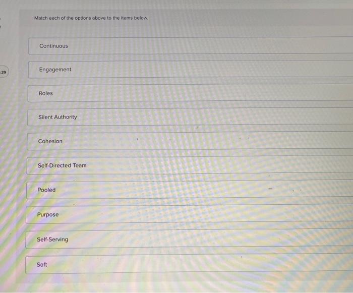 Solved Read each statement corefully and match it to the | Chegg.com