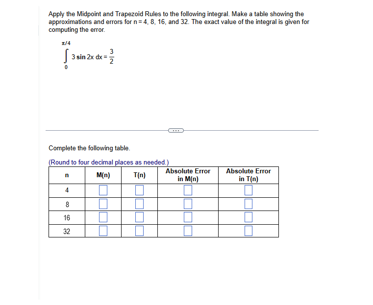 Solved Apply the Midpoint and Trapezoid Rules to ﻿the | Chegg.com