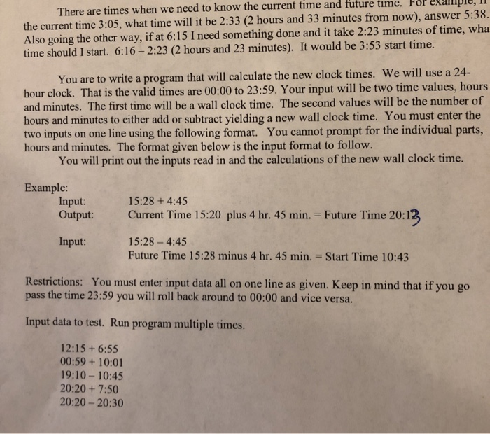 Solved There are times when we need to know the current time | Chegg.com