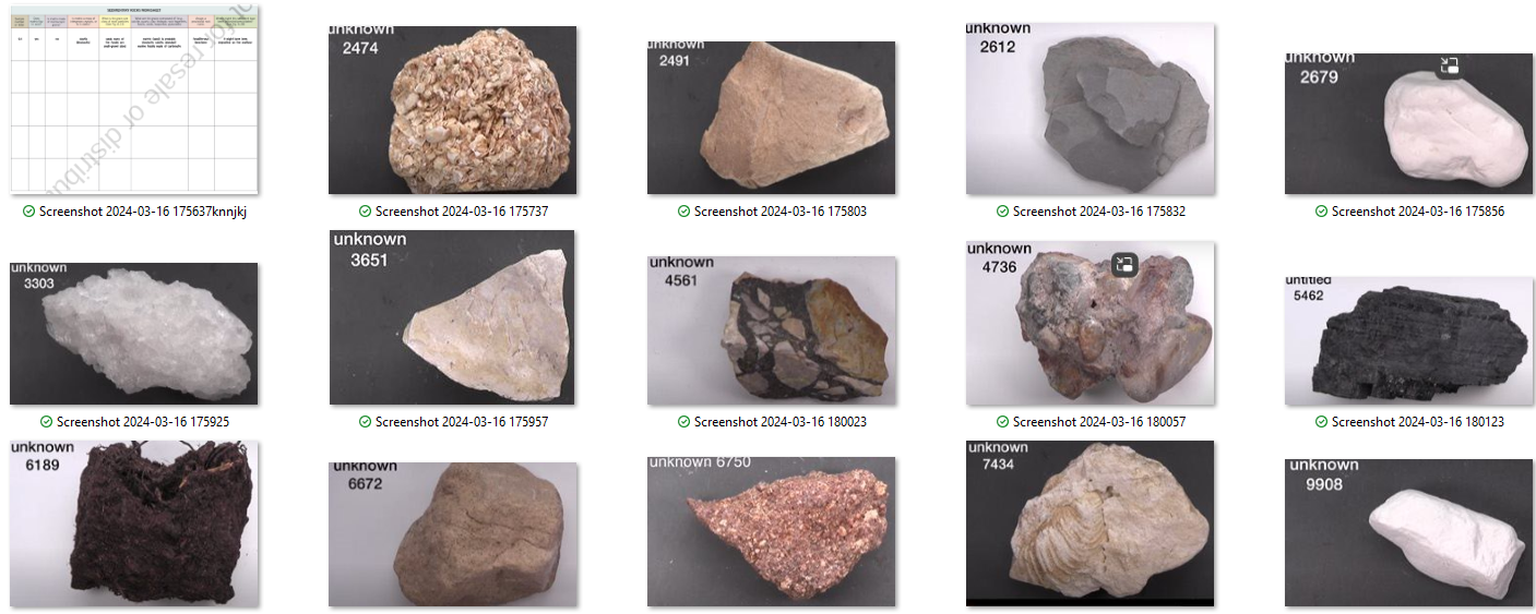 Solved please fill out two tables using the sample rocks | Chegg.com