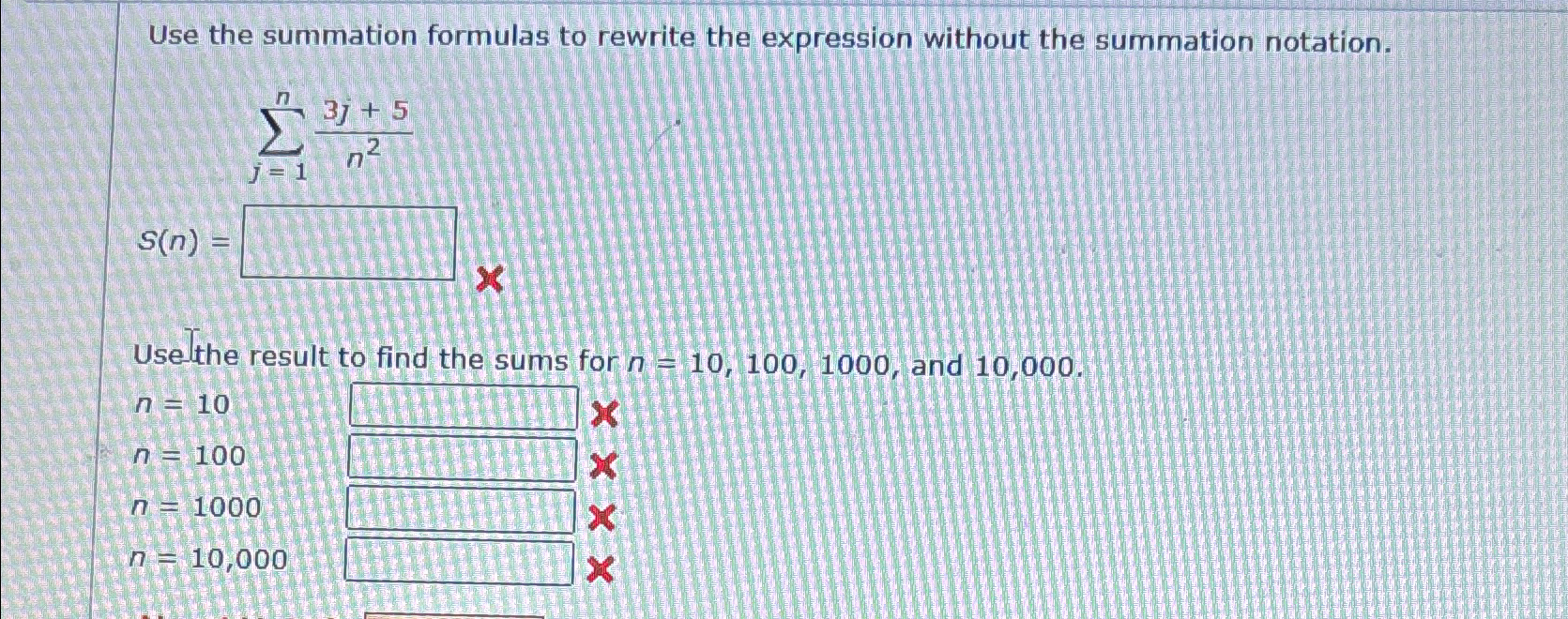 Solved Use The Summation Formulas To Rewrite The Expression