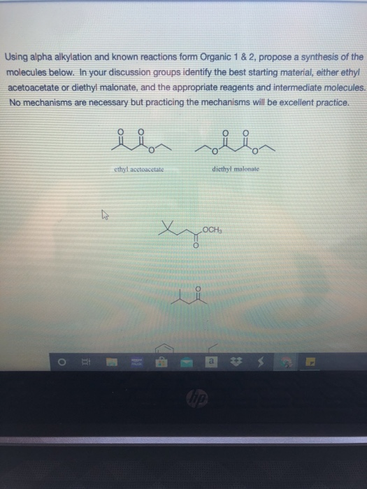 Solved Using alpha alkylation and known reactions form | Chegg.com