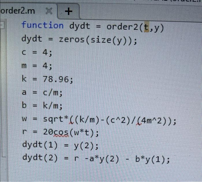 This is a MATLAB related question, this is what I | Chegg.com