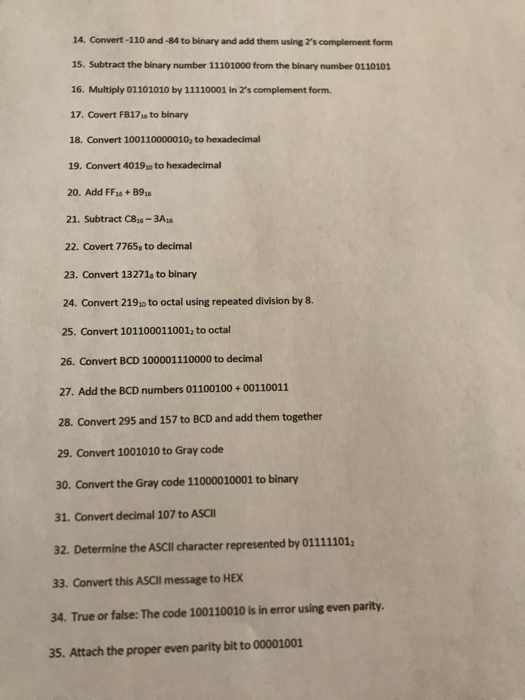 Solved 5. Use direct subtraction on the following binary | Chegg.com