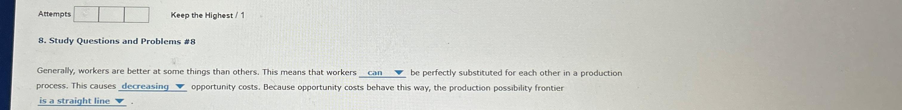 Solved AttemptsKeep the Highest / 18. ﻿Study Questions and | Chegg.com