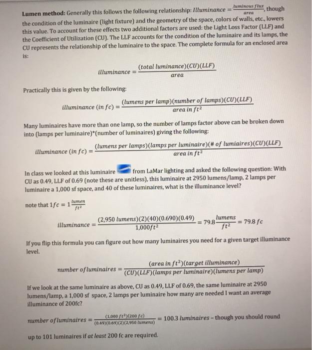 Solved Point method: The illuminance from a point light | Chegg.com