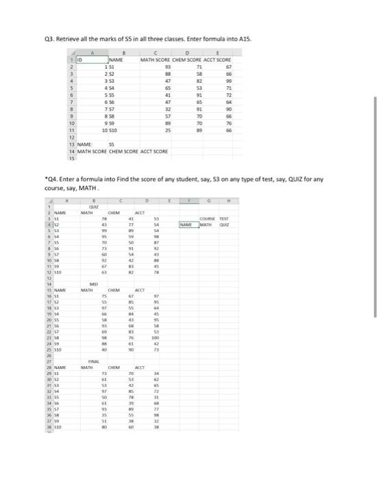 Solved Completing each question by providing me the formulas | Chegg.com